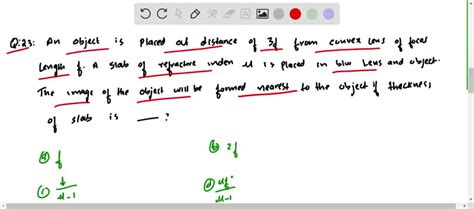 ⏩solved an object is placed at a distance of 3 f from a convex lens
