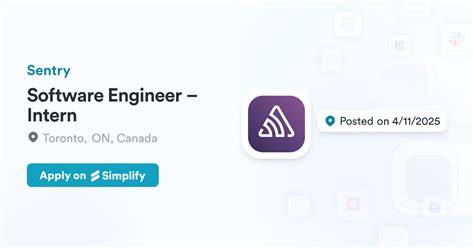 Software Engineer Intern Sentry Simplify Jobs Software Engineer Intern Sentry Simplify Jobs