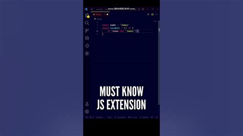 😋👌 cool javascript vs code extension you must try shorts javascript programming youtube