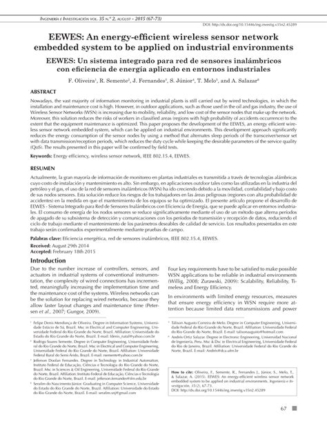 Pdf Eewes An Energy Efficient Wireless Sensor Network Embedded