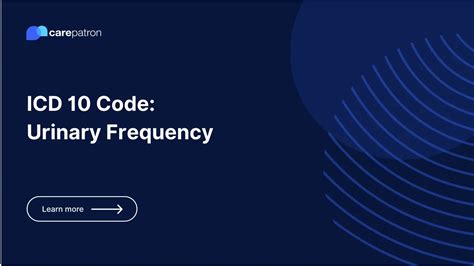 Urinary Frequency Icd 10 Cm Codes