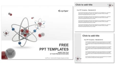 3d Atom Model Powerpoint Templates