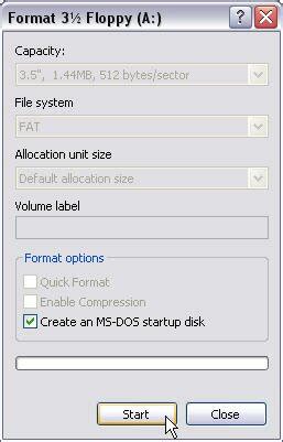 Create DOS Boot Floppy Disk In Windows XP