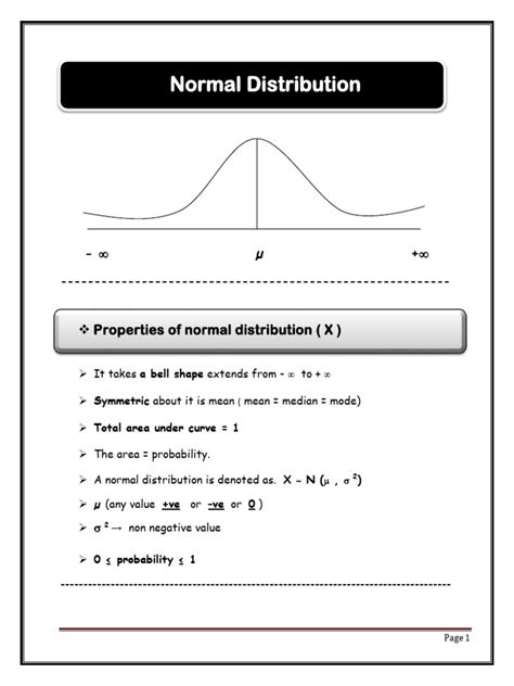 Normal Distribution[1] Pdf Normal Distribution Variance