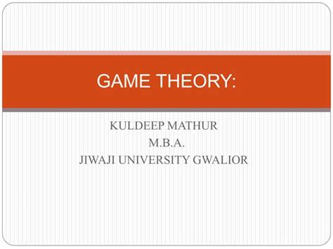 Game Theory Ppt Pptx