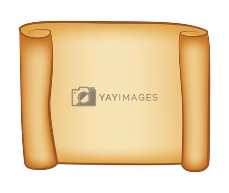 Paper Scroll Vector Isolated On White Background Empty Parchment