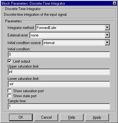 Discrete Time Integrator Simulink Reference