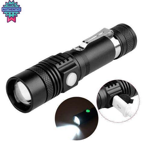 Ultrafire ไฟฉาย Led Cree T6 ไฟฉายแรงสูง กันน้ำได้ ซูมได้ ชาร์จ Usb