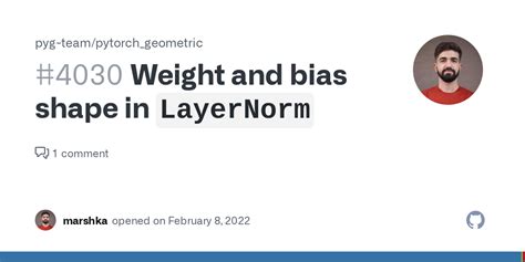 Weight And Bias Shape In `layernorm` · Issue 4030 · Pyg Teampytorchgeometric · Github