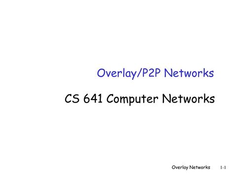 Ppt Overlayp2p Networks Powerpoint Presentation Free Download Id