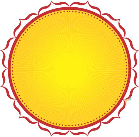 Sun Symbol Radiant Design Circular Motif Clipart Png All