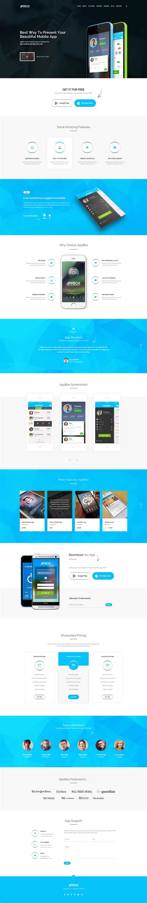 Appbox PSD Template By Templines ThemeForest