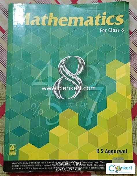 Buy Mathematics For Class 8 By R S Aggarwal 2018 19 Session Book In Excellent Condition At
