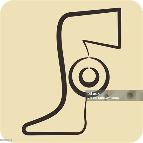 아이콘 발 통증 Body Ache 기호와 관련이 있습니다 손으로 그린 스타일입니다 심플한 디자인 편집 가능 간단한 일러스트레이션 건강관리와 의술에 대한 스톡 벡터 아트 및