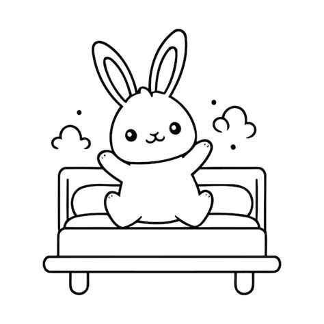 귀여운 카와이 터 일러스트레이션 어린이용 컬러링 페이지 프리미엄 벡터