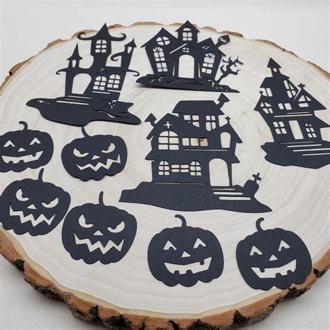 10 Die Cut Halloween Style Ephemera Junk Journal Scrapbooking