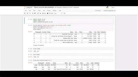 Data Science Internship Titanic Survival Rate Prediction