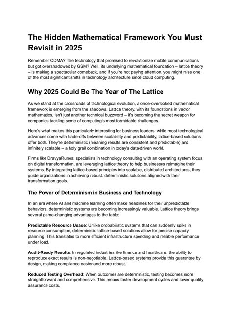 Pdf The Hidden Mathematical Framework You Must Revisit In 2025 The