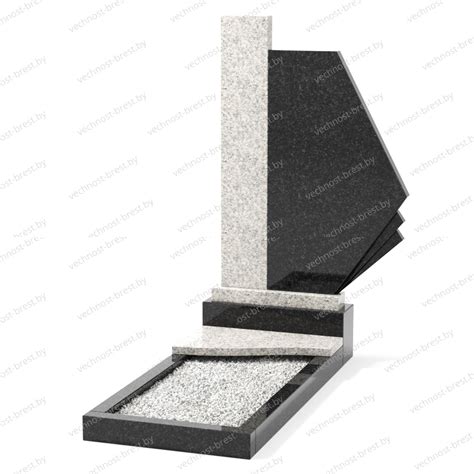 Комбинированный памятник Э 09 из гранита купить в Бресте C фото по низкой цене