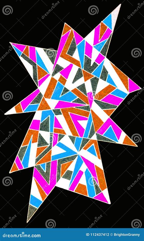 Background Created By A Series Of Overlapping Triangles Stock