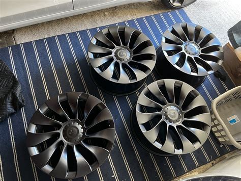 Fs Model 3 20” Zero G Oem Wheels Set W Michelin Cup 2 Tires Tesla