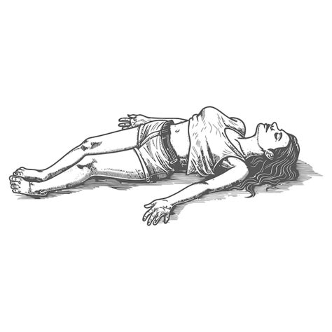 Premium Vector Illustration Of A Woman Lying On The Ground Possibly
