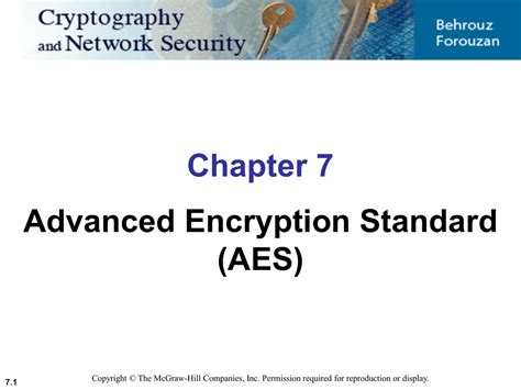 Chapter 7 Advanced Encryption Standard Aes