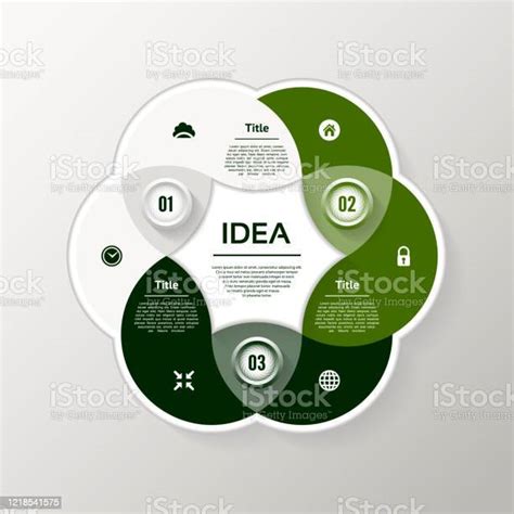 벡터 원 인포그래픽 다이어그램 그래프 프리젠 테이션 및 차트에 대한 템플릿 세 가지 옵션 부품 단계 또는 프로세스를 갖춘