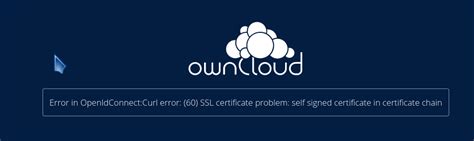 108 Oidc Openidconnectcurl Error Self Signed Certificate In