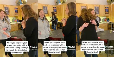 Teen Surprises Her School Guidance Counselor With A Tattoo She Got In Her Honor Yourtango