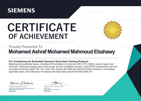 Siemenseda Siemensinternship Embeddedsystems Automotive Autosar Agiletesting Mohamed