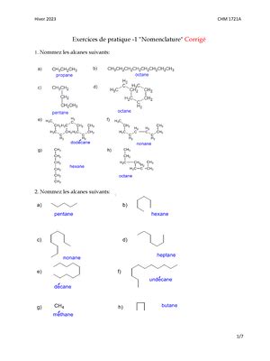 Stereochemistry Assignment CHM A Prof Claudia El Nachef CHM Stéréochimie et