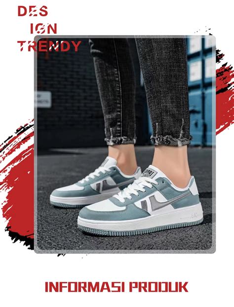 Promo Sepatu Pria Keren Terbaru Sepatu Kets Sporty Sneakers Putih Kekinian Sepatu Cowok Jalan