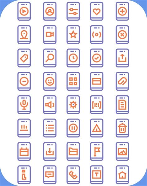 Premium Vector Mobile Ui Dual Color Icon Pack