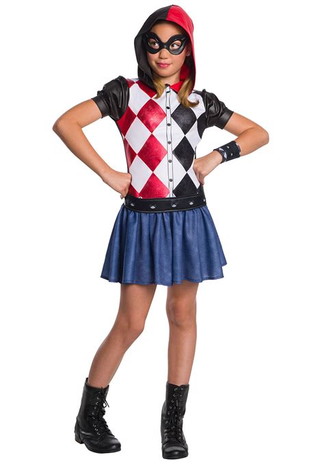 Vestito Carnevale Donna Costume Harley Quinn Per Bambina Rubies