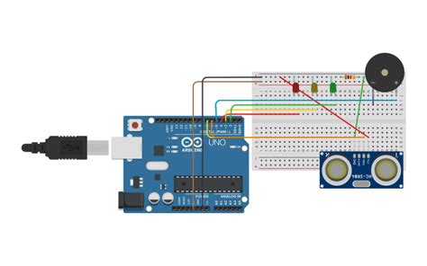 Circuit Design Copy Of Sensor Jarak Tinkercad