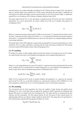 Optimal Sizing And Design Of Isolated Micro Grid Systems PDF