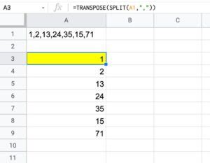 The TRANSPOSE Function In Google Sheets