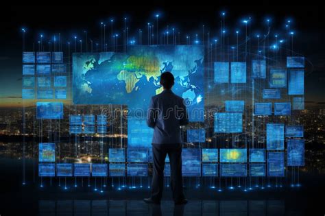 Data Analyst Utilizing Artificial Intelligence Technology To Visualize A Complex Big Data