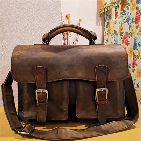 กระเป๋าหนังแท้วินเทจดิบจากอเมริกายุโรปมือสองถูกดี
