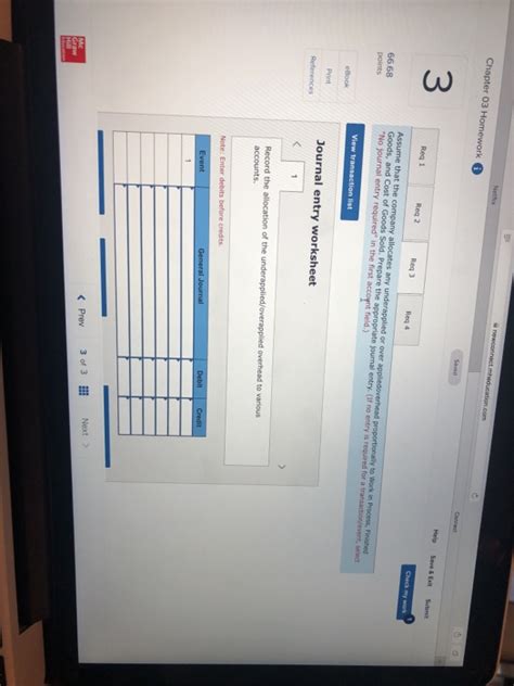 Solved Chapter 03 Homework Help Saveand Exit Submit 3 Problem