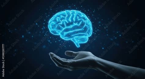 Computer And A Human Brain Revealing Intricate Neural Network