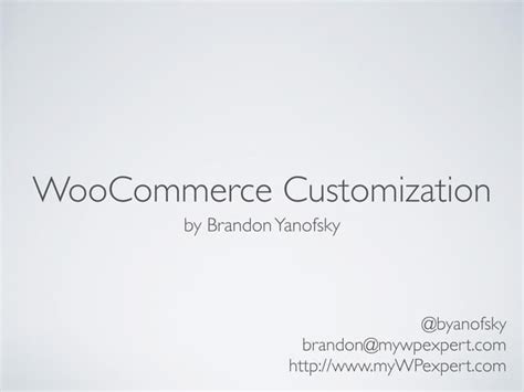 Customizing Woocommerce Pdf
