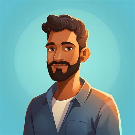 Stylish Man Flat Vector Profile Picture Ai Generated Premium Ai