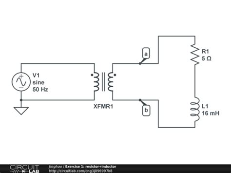 Exercise 1 Resistor Inductor Circuitlab