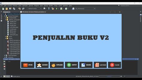 Program Aplikasi Penjualan Toko Buku V2 Menggunakan Java Netbeans