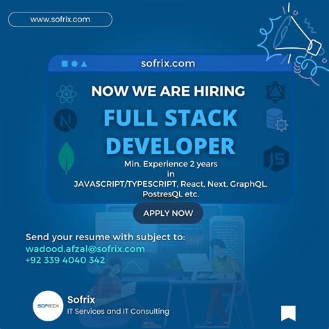 Sofrix On Linkedin Hiring Fullstackdeveloper Techjobs Joinourteam Developerjobs