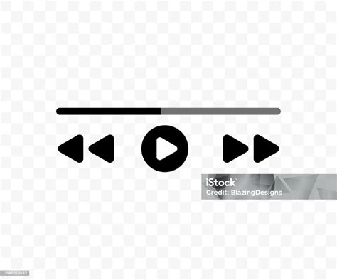 아이콘 미디어 음악 플레이어는 투명한 배경에 음악 응용 프로그램을 현대적으로 재생합니다 노래 또는 팟캐스트 재생 목록용 오디오