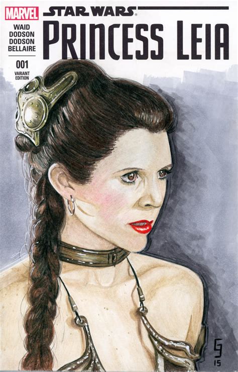 Slave Leia Sketch Cover By Geekincognito On Deviantart