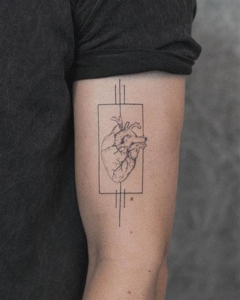 Anatomical Tattoos On Arm Anatomical Heart Tattoo With Flowers Cover